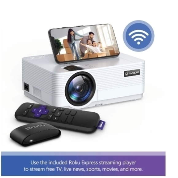 Other | Vankyo White Projector With Roku Express | Poshmark